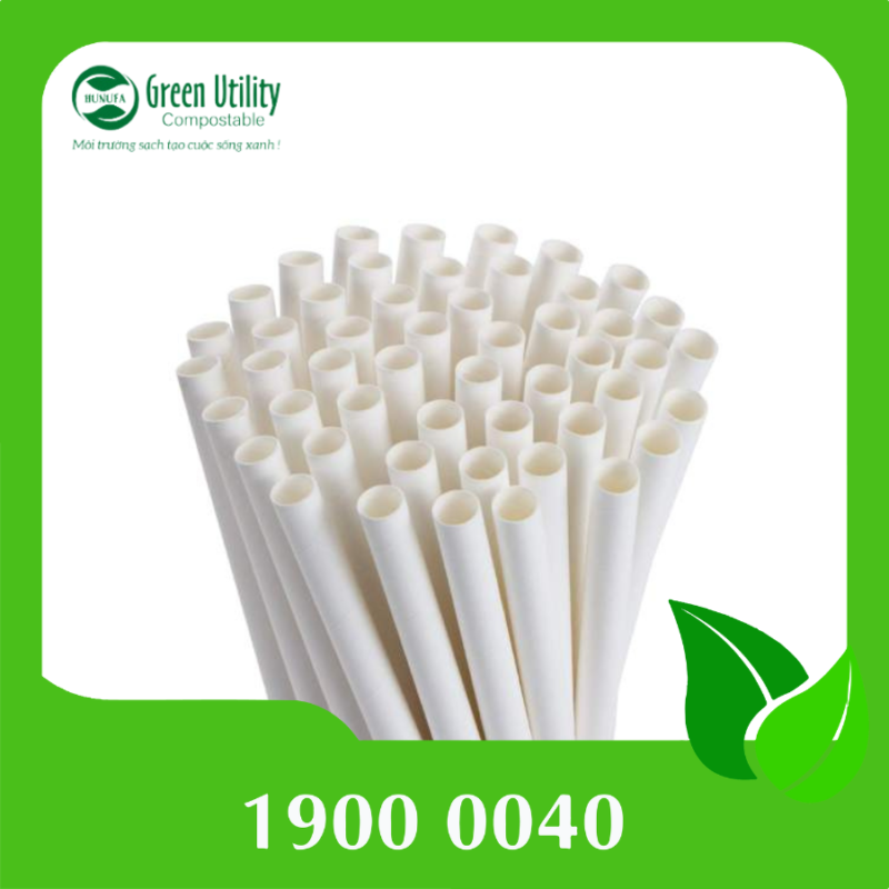 Ống hút giấy Kraft tự hủy Hunufa Compostable